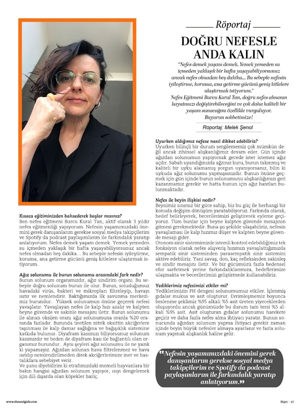 Burcu Kural Tan Nefes Eğitmeni, doğru nefes nasıl alınır?,